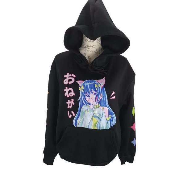 ROMWE | Sweaters | Romwe Anime Cartoon Girl Graphic Japanese Please ...